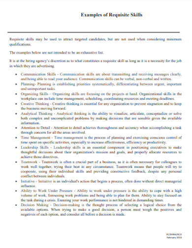 33+ Job Skills Examples - PDF, DOCS | Examples