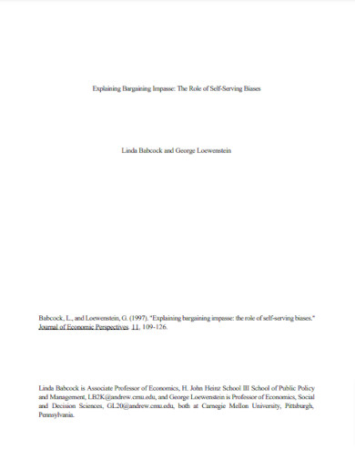 23 Self Serving Bias Example Pdf Docs Examples