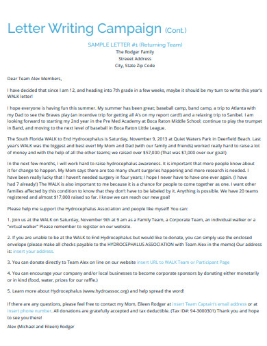 29+ Fundraising Campaign Letter Examples in Google Docs, Word, Outlook ...