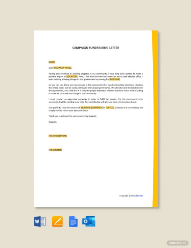 29+ Fundraising Campaign Letter Examples in Google Docs, Word, Outlook ...