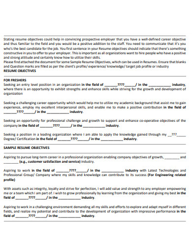 26+ Job Objective Example in Word | Apple Pages | PDF | PSD | Publisher ...