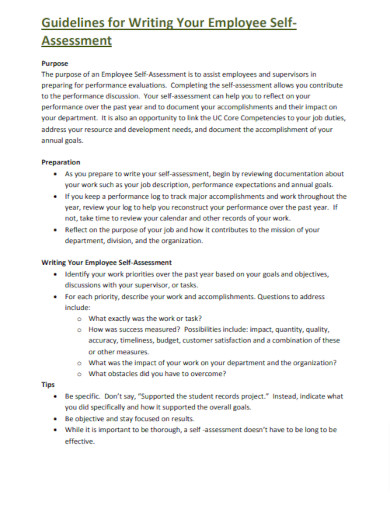 Self Evaluation for Work - 29+ Examples, Format, PDF