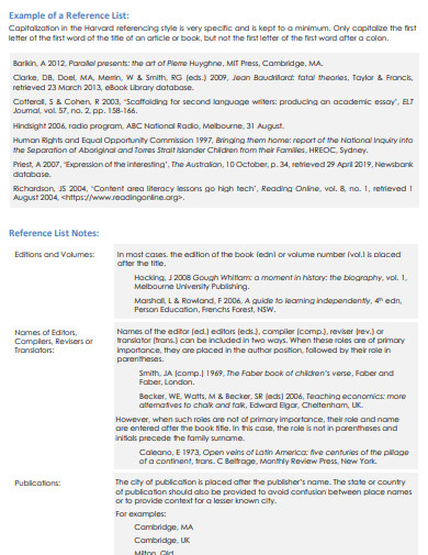 29+ Harvard Reference Style Examples in PDF | Examples