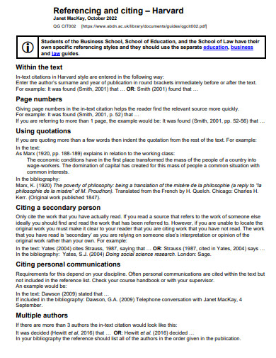 29+ Harvard Reference Style Examples in PDF | Examples