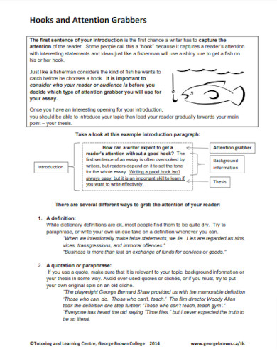 28+ Good Hook Examples - PDF, DOCS | Examples