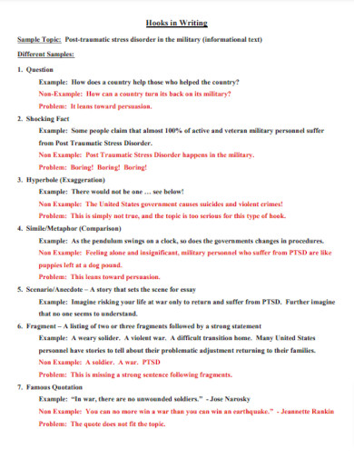 28+ Good Hook Examples - PDF, DOCS | Examples