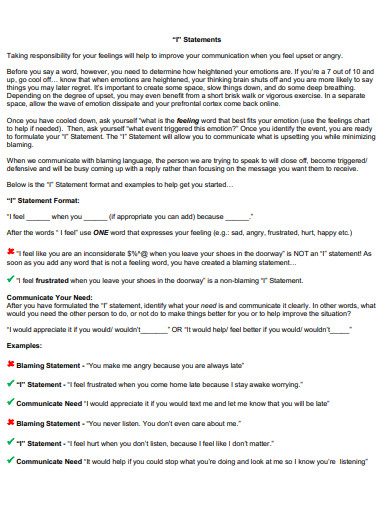 30+ I Statements Examples in PDF | Examples