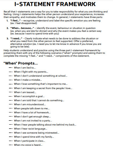 30+ I Statements Examples in PDF | Examples
