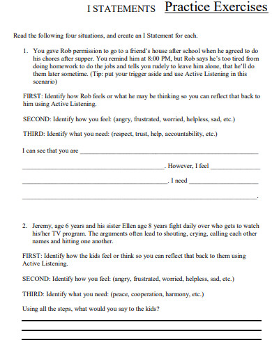 30+ I Statements Examples in PDF | Examples