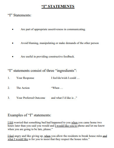 30+ I Statements Examples in PDF | Examples