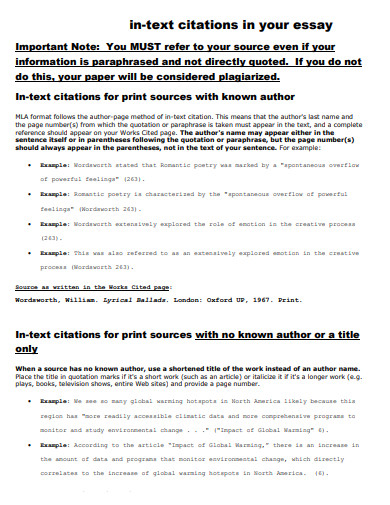 24+ In-Text Citation in PDF | Examples