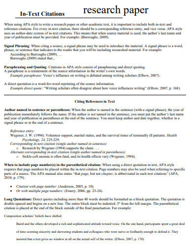 24+ In-Text Citation in PDF | Examples