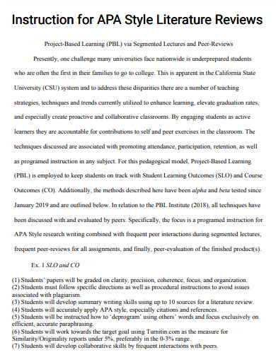 19+ APA Literature Review Examples in Word, Google Docs, PDF | Examples