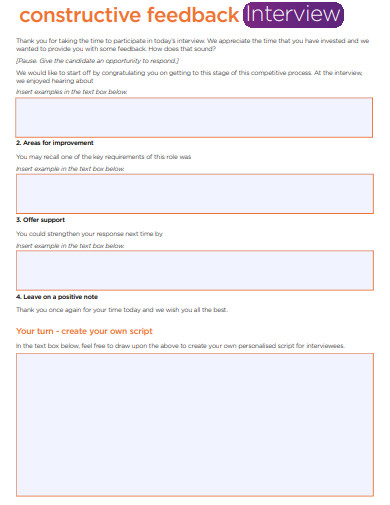 30+ Constructive Feedback Examples in PDF | Examples
