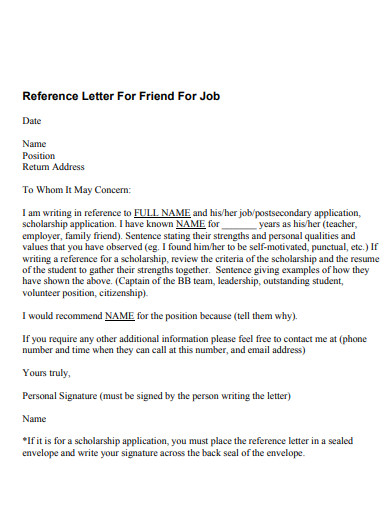 29+ Job Reference Examples in Outlook, Google Docs, Word, Apple Pages ...