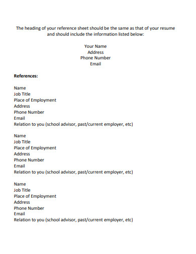 29+ Job Reference Examples in Outlook, Google Docs, Word, Apple Pages ...