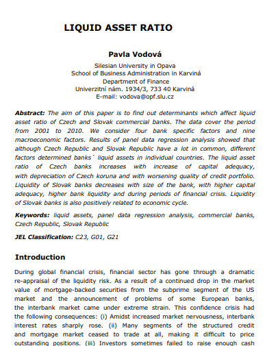 25+ Liquid Assets Examples in PDF | Examples