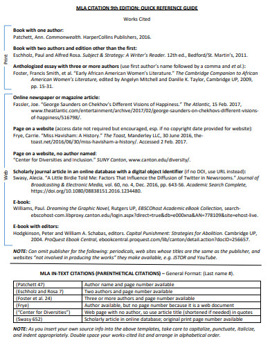 26+ MLA 9 Format Examples in PDF | Examples