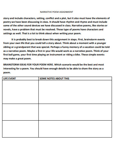 29+ Narrative Poem Examples in Illustrator, PSD, Google Docs, Apple ...