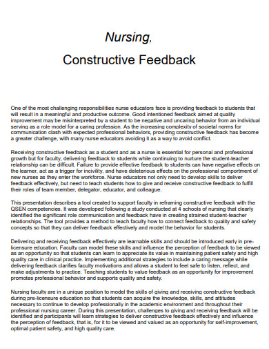 30+ Constructive Feedback Examples in PDF | Examples