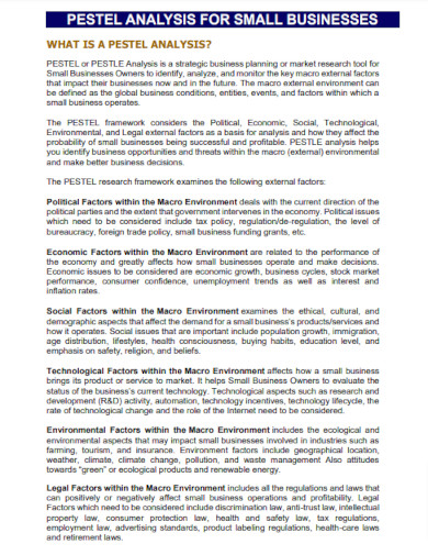 33+ Pestle Analysis - Example, PDF | Examples