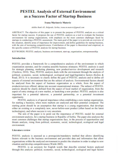 33+ Pestle Analysis - Example, PDF | Examples