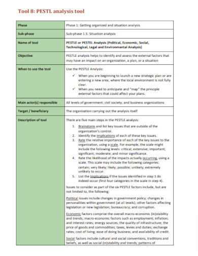33+ Pestle Analysis - Example, PDF | Examples
