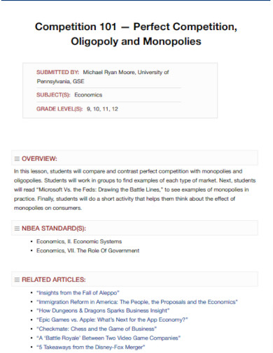 31+ Example of a Perfect Competition - PDF | Examples