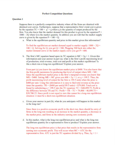 31+ Example of a Perfect Competition - PDF | Examples