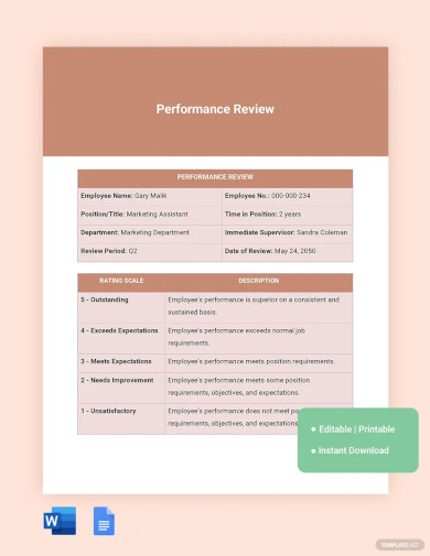 21+ Performance Review Comments Examples in Google Docs, Apple Pages ...