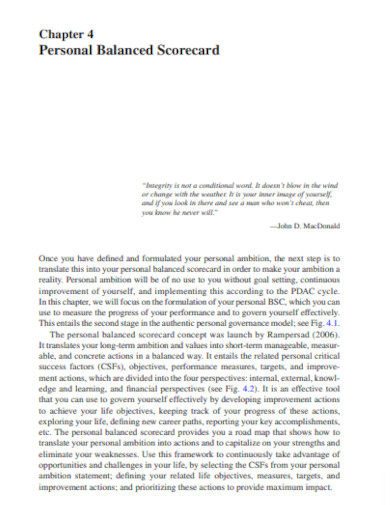 Balanced Scorecard - 35+ Examples, PDF