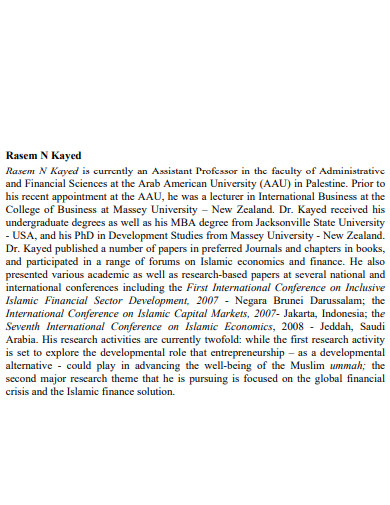 Personal Bio 29+ Examples, Google Docs, Word, PDF, Apple Pages, How to ...