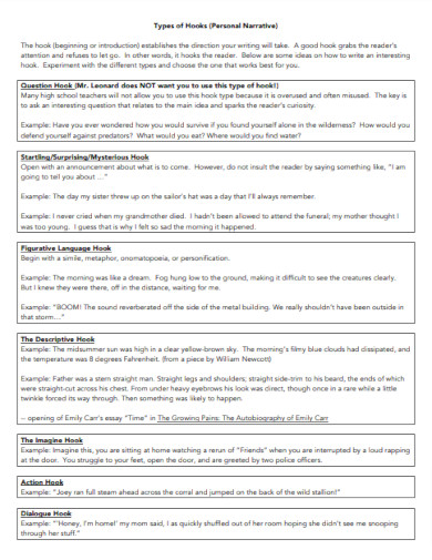28+ Good Hook Examples - PDF, DOCS | Examples