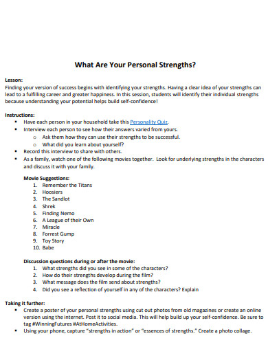 29+ Personal Strengths Examples in Google Docs, Word, Apple Pages, PDF ...