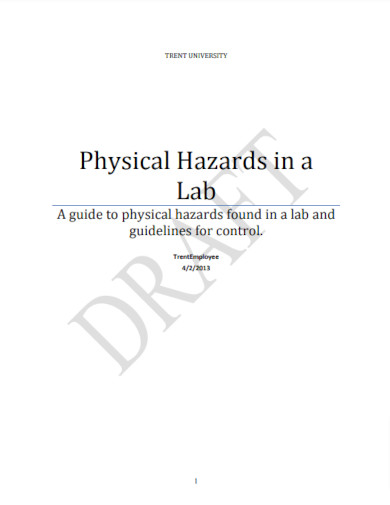 29+ Physical Hazard - Examples, PDF, DOCS | Examples