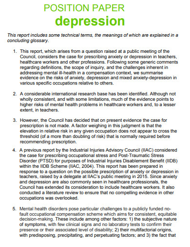 29+ Position Paper Examples in PDF | Examples