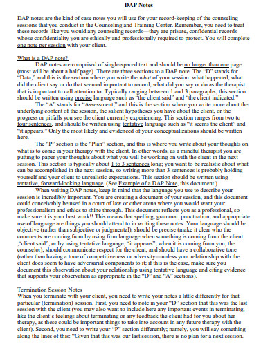 29+ Dap Note Examples in Google Docs, Word, PDF, Apple Pages | Examples