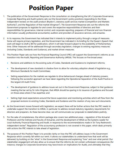29+ Position Paper Examples in PDF | Examples