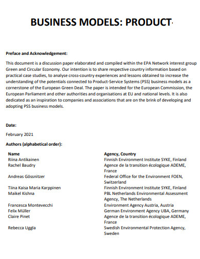 30+ Business Model Examples in PDF | Examples