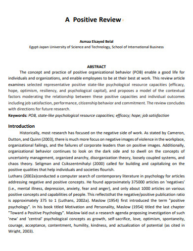 29+ Positive Review Examples in PDF, Google Docs, Word | Examples