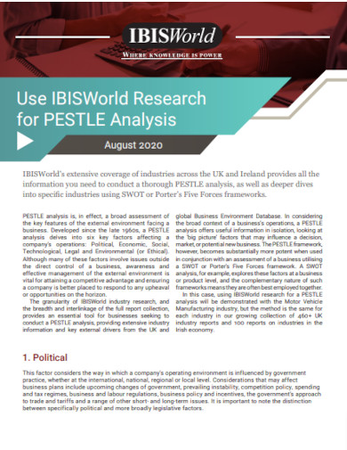 33+ Pestle Analysis - Example, PDF | Examples