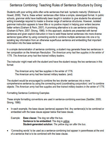 28+ Sentence Structure Example in PDF | Examples
