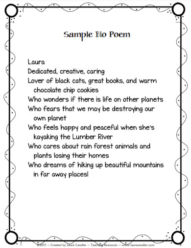 21 Bio Poem Examples PDF Examples