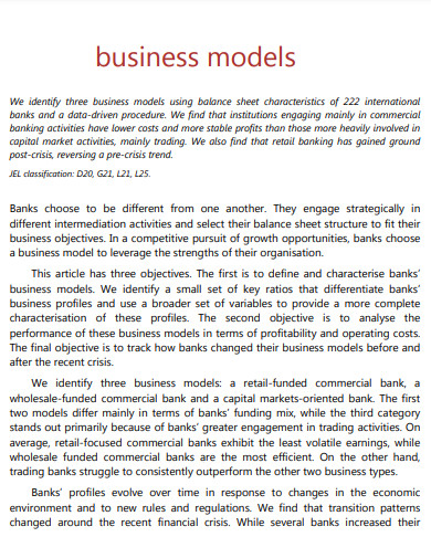 30+ Business Model Examples in PDF | Examples