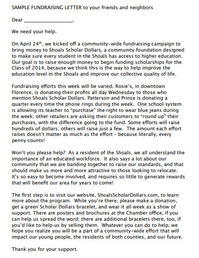 29+ Fundraising Campaign Letter Examples in Google Docs, Word, Outlook ...