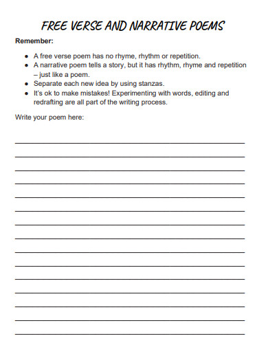 29+ Narrative Poem Examples in Illustrator, PSD, Google Docs, Apple ...