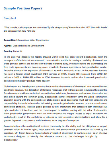 29 Position Paper Examples In PDF Examples