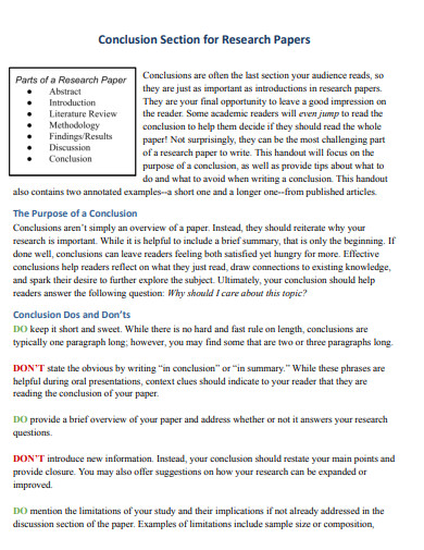 29+ Research Paper Conclusion Examples in Google Docs, PDF, Word, Apple ...