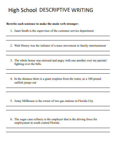 Descriptive Writing - 29+ Examples, Format, Pdf | Examples