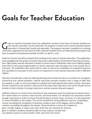 13+ Teacher Professional Goals Examples in Google Docs, Google Sheets ...